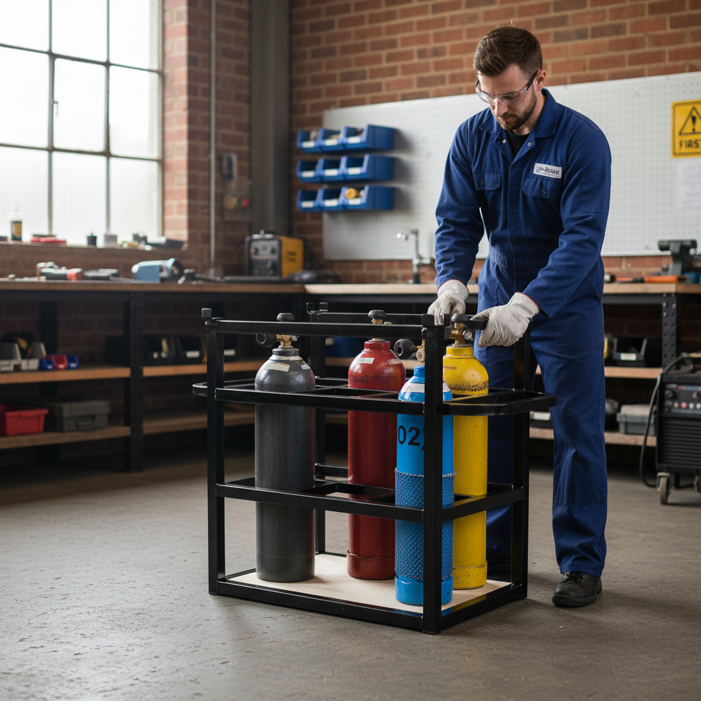 Premium Heavy Duty Gas Cylinder Storage Crate for Safe Transport of 6