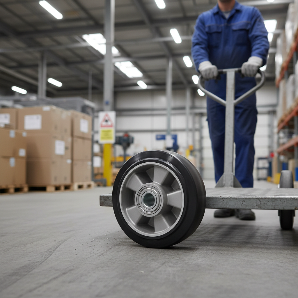 Premium Heavy Duty Elastic Rubber Tyre with Aluminium Centre for 160-2