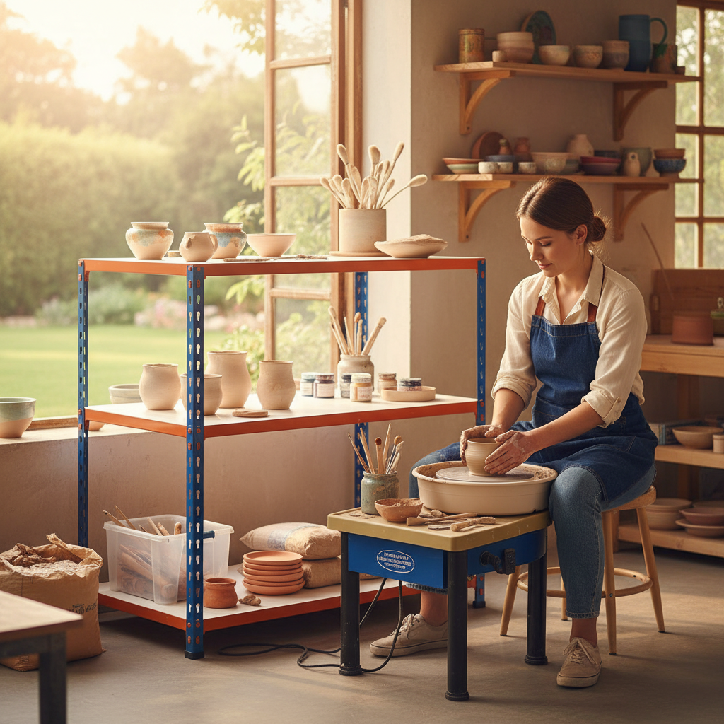 Heavy Duty Workbench - 915mm High - 200kg Capacity - Melamine - Blue/O