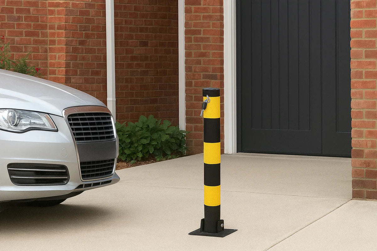 ProGuard Steel Folding Parking Post – Heavy Duty Anti-Theft Bollard