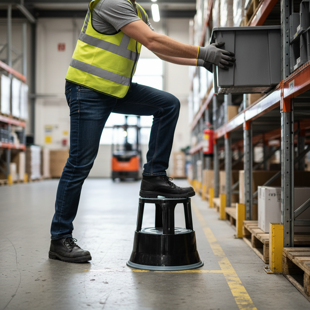 Steel Kick Step - Heavy Duty Mobile with Castors 150kg - Industrial ...