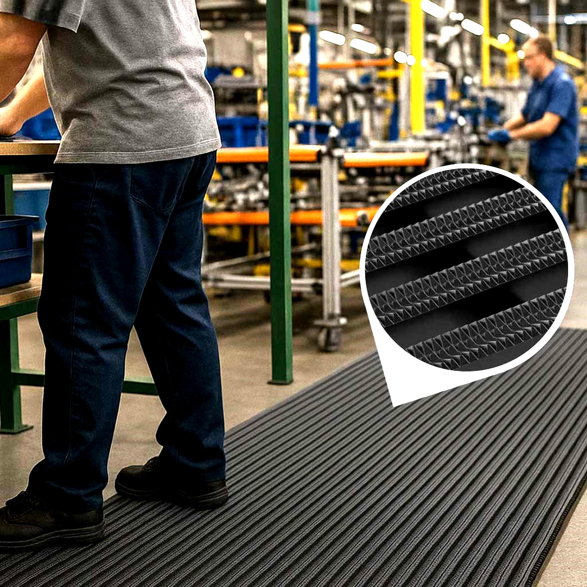 Heavy Tread Matting Slip-Resistant Workshop & Warehouse Mat