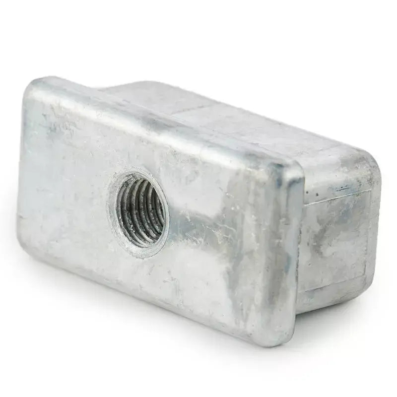 Industrial Aluminium Rectangular Metal Threaded Inserts - Pack of 2