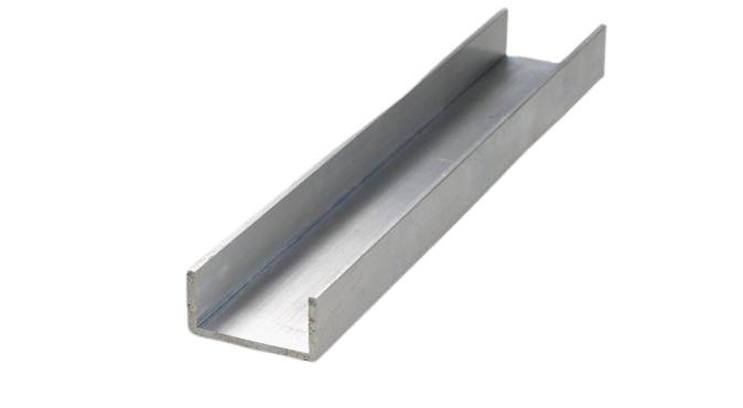 High-Strength 50.8mm x 25.4mm x 6.3mm Aluminium Channel - Mill Finish