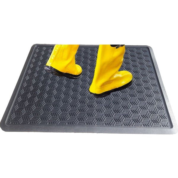 Shoe Disinfectant Mat with Non-Slip Scrapers, 0.5 Gallon Capacity, Com